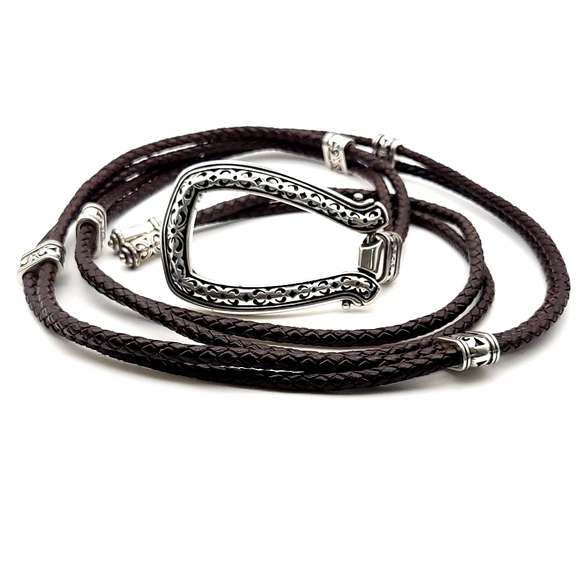 Brighton | Accessories | Vintage Bohowestern Braided Leather Ornate ...